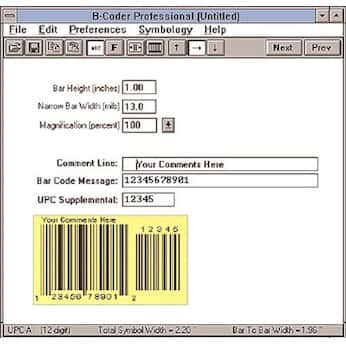 56922 B-Coder Pro, Windows 95/98/NT from Cole-Parmer
