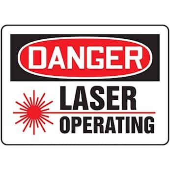 Accuform MRAD022VP Safety Sign, Danger - Laser Operating, 10" X 14 ...