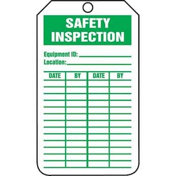 Accuform TRS315CTP Tag, Safety Inspection, 5 7/8" X 3 1/8", PF ...