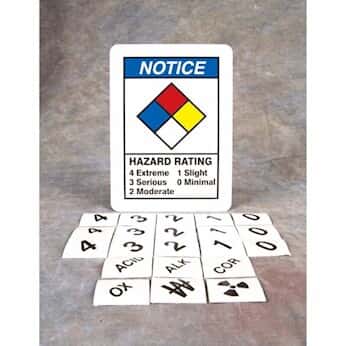 Accuform ZFD816VS NFPA Notice Hazard Rating, Sign Kit, 14" X 10 ...