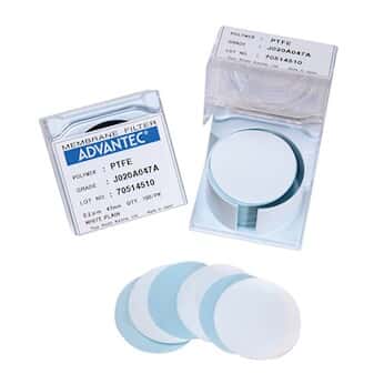 Advantec H050A047A PTFE Hydrophilic Membranes; 47 mm dia; 0.50 µm; 100/PK from Cole-Parmer