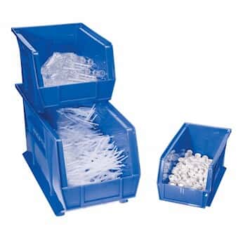 Akro-Mils 30250 BLUE Stackable Bin, 7" High 16.5 in W x 7 in H x 14.75 ...