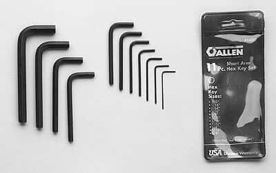 Allen Short-Arm Metric Hex Key Set, 12 Keys from Cole-Parmer