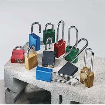 American Lock 1107K Padlock, Individually keyed. 3"H Shackle. Black. 1 ...