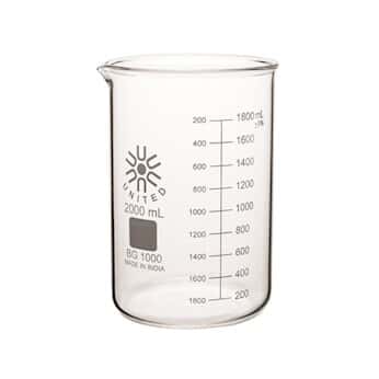 Borosil BG1000-2000 Beaker, glass, low form, 2000 mL, 1/pk from Cole-Parmer