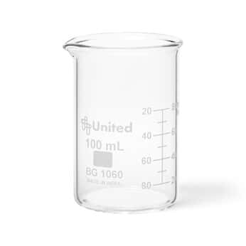 Borosil BG1060-100 Tall-Form Glass Beaker; 100 mL, 12/Pk from Cole-Parmer