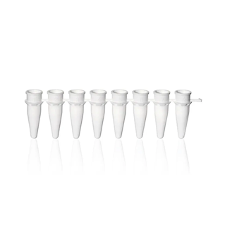 BRAND BIO-CERT® 8-Strip PCR Tubes without Caps, Polypropylene, 0.2 mL, White; 125/Pk from Cole ...