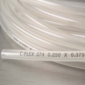 C-Flex 374 TPE Tubing, 3/4" ID x 1" OD; 15 Ft from Cole-Parmer