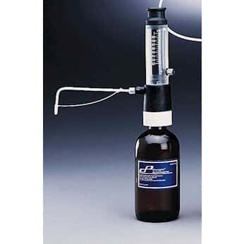 Chempette Bottletop Dispensers with Bottles from Cole-Parmer