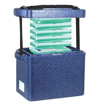 Cole-Parmer PolarSafe® Transport Box 10 L with Two 22°C End-Caps and ...