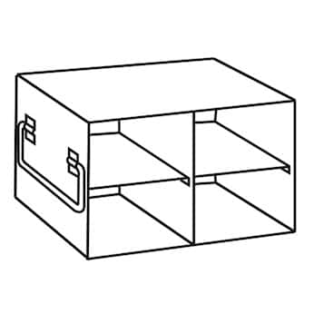 Cole-Parmer Upright Freezer Rack for Standard 2" Boxes, 2 x 2 Array ...