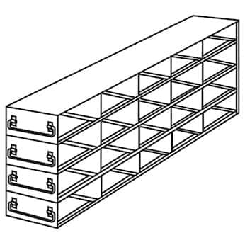 Cole-Parmer Upright Freezer Drawer Rack for Standard 2" Boxes, 2 x 2 ...