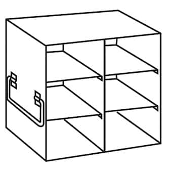 Cole-Parmer Upright Freezer Rack for Standard 3" Boxes, 2 x 3 Array ...
