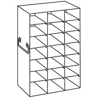 Cole-Parmer Upright Freezer Rack for 100-Place Slide Boxes, 3 x 7 Array ...