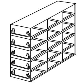 Cole-Parmer Upright Freezer Drawer Rack for 100-Place Slide Boxes, 3 x ...
