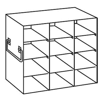 Cole-Parmer Upright Freezer Rack for Standard 3.75" High Boxes, 3 x 4 ...