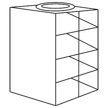 Cole-Parmer Vertical/Chest Rack for Large 3.75" High Boxes, 4 box ...