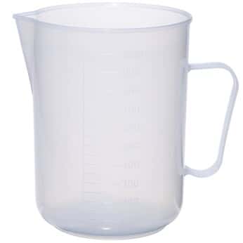 Cole-Parmer Plastic Beaker with Handle, Translucent PP, 5000 mL, 5/pk ...