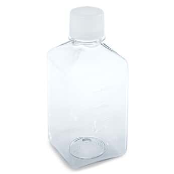 Cole-Parmer Sterile Media Bottles, Square Plastic, PET, 500 mL (16.9 oz ...