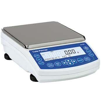 Cole-Parmer LB-400-6000 Precision Toploading Balance with LCD, 6000g x 0.01g, External ...