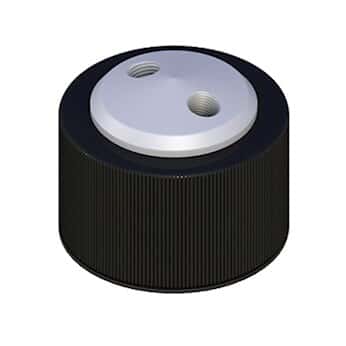 Cole-Parmer VapLock™ Solvent Delivery Cap, two 1/4"-28 ports, GL38; 1 ...