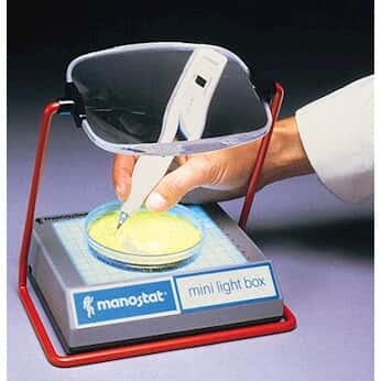 Colony counter system with handheld counter, mini light box, and mini ...