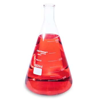 Cole-Parmer Glass Erlenmeyer Flasks, Graduated, Heavy Rim, 6000 mL (203 ...