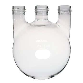 Flask, Three Vertical Necks with Threaded Top and Round Bottom, 5000 mL ...