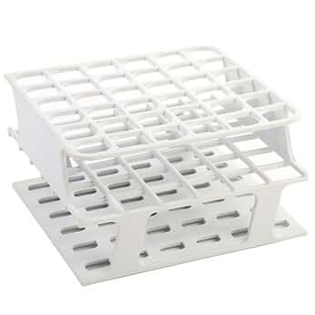 Cole-Parmer Durable Tube Rack,Half Size, POM, 16mm, 36-Place, White; 8 ...