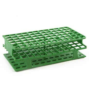 Cole-Parmer Durable Tube Rack, Full Size, POM, 13mm, 72-Place, Green; 8 ...