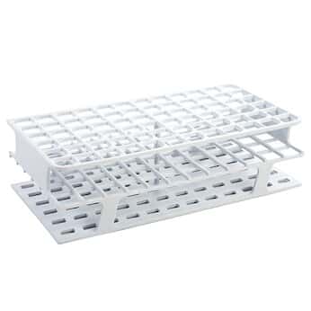 Cole-Parmer Durable Tube Rack, Full Size, POM, 16mm, 72-Place, White; 8 ...