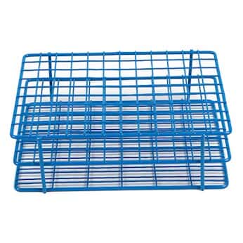 Cole-Parmer Coated Wire Tube Rack, 10-13mm, 9x12, Blue from Cole-Parmer