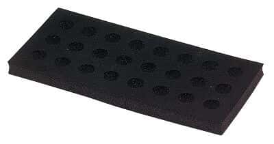 Rectangular test tube rack, black, holds 30 x 15 mL tubes from Cole-Parmer