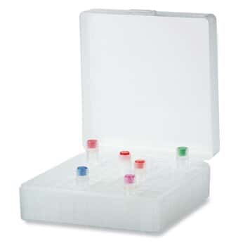 Polypropylene storage boxes with hinged lid for 100 (1.5 mL) tubes, 6 ...