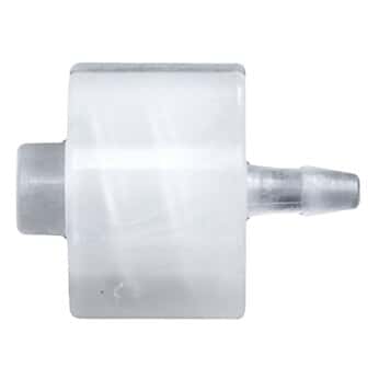 Cole-Parmer Luer to Hose Barb Fitting, Straight Adapter, Natural Kynar ...