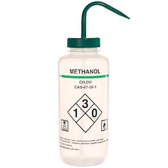 Cole-Parmer Safety Wash Bottle, LDPE, Vented, Methanol, 500mL (16oz); 6 ...