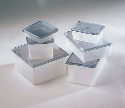 Square transparent polypropylene container, 160 oz from Cole-Parmer
