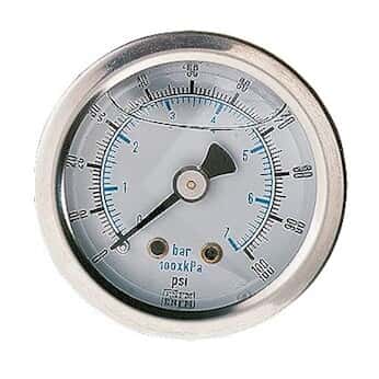 Cole-Parmer 0 to 300 psi Dual-Scale Gauge, 1 1/2" Dial from Cole-Parmer