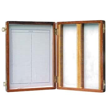 Cole-Parmer Microscope Slide Storage Box, Wooden, Holds 50 Slides from ...