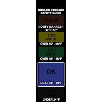 Cole-Parmer Reusable Low-Temperature Labels, Cooler, 34 to 50F (1 to ...