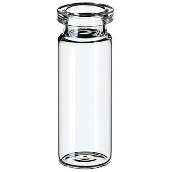 Cole-Parmer Headspace Vial, Glass, 20 mm, Crimp Neck, Flat Bottom, 10 ...