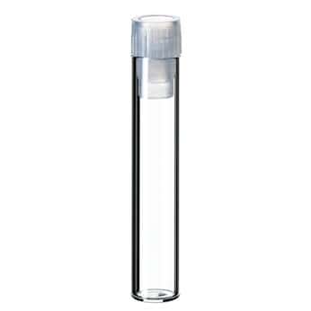 Cole-Parmer Shell Vial, 8 mm, Glass, Flat Bottom, 1 mL, with PE Plug ...