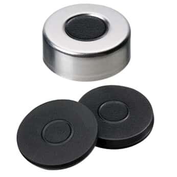 Cole-Parmer Silver Aluminum Crimp Cap, 20 mm Dia., Molded Butyl Septum ...