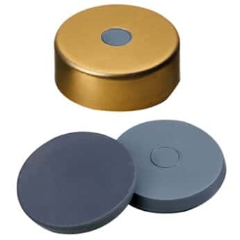 Cole-Parmer Gold Aluminum/Stainless Steel Magnetic Crimp Cap, 20 mm Dia ...