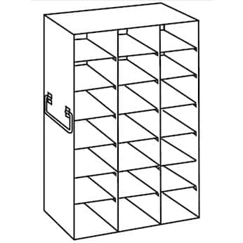 Cole-Parmer Essentials Upright Freezer Rack for Standard 2" Boxes, 3 x ...