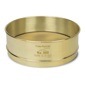 Cole-Parmer Essentials Sieve; No 200, Half-Height, 12", Brass/Brass ...