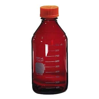 Corning Pyrex 51395 UV-Blocking Low Actinic Media Bottle, 500 mL; 4/CS ...