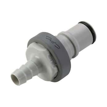 CPC (Colder) NS4 Quick-Disconnect Fittings, Hose Barb Insert, Polypropylene, Valved, 3/8" ID ...