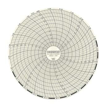 Dickson 6" Circular Chart Recorder Paper, -50 to 50°F/C, 24 Hours, 60 ...