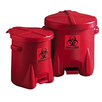 Eagle 945BIO Biohazardous Plastic Waste Can, Foot-Operated, 10 Gal from ...